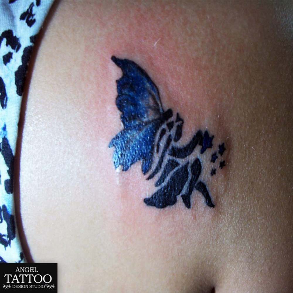 Angel Back Shoulder Tattoo